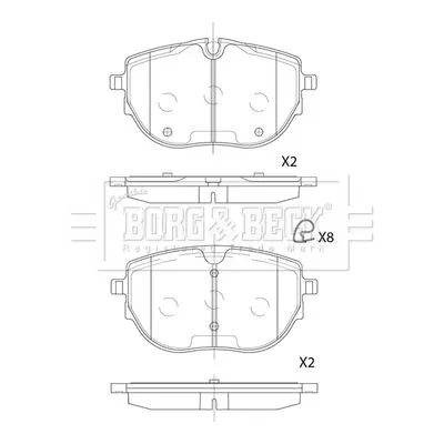 PADS VOLKSWAGEN VW AUDI 7LA698151B - European Auto Imports